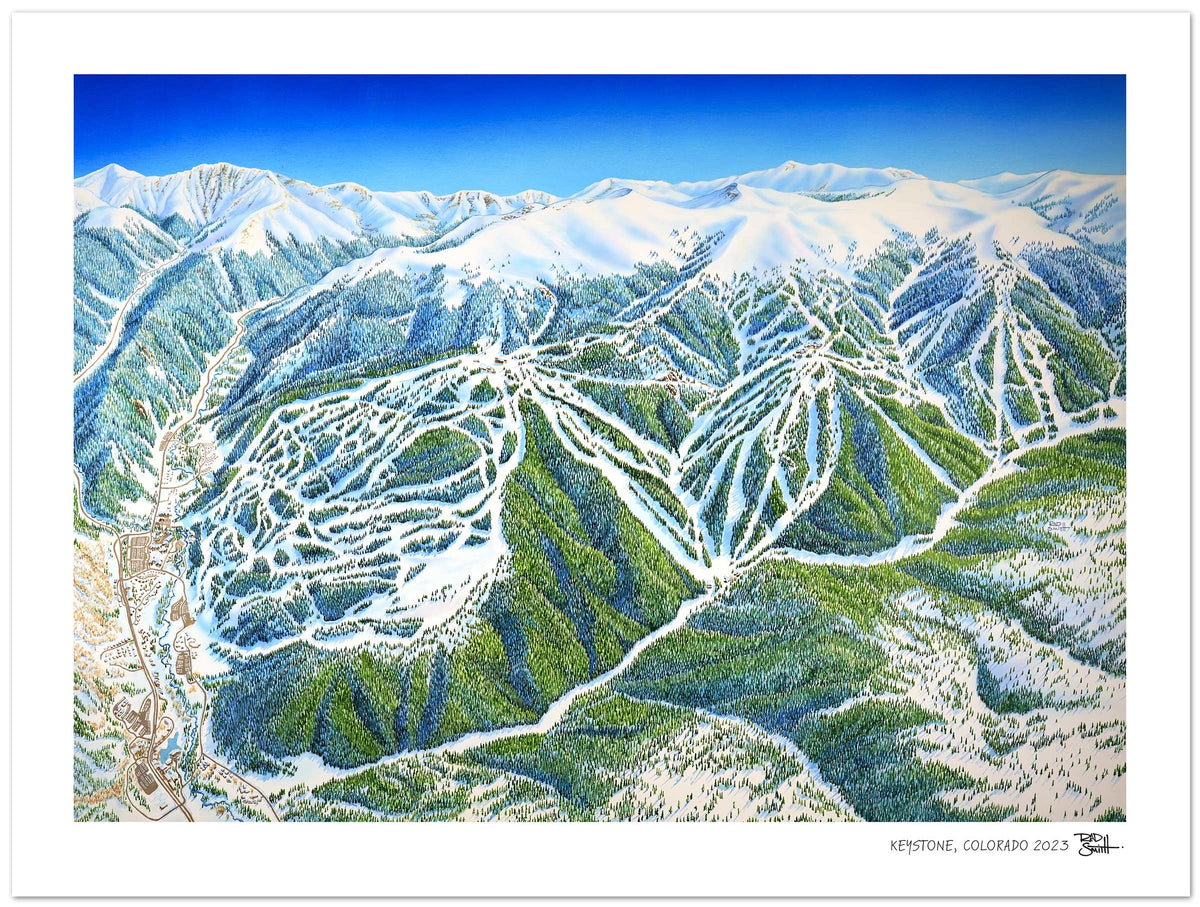 Keystone Ski Map – Rad Smith Art